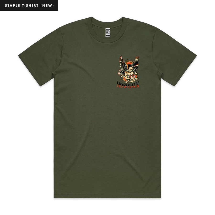 BIRD BRAIN - MILITARY POCKET T-SHIRT - NEW STAPLE – Hobo Jack